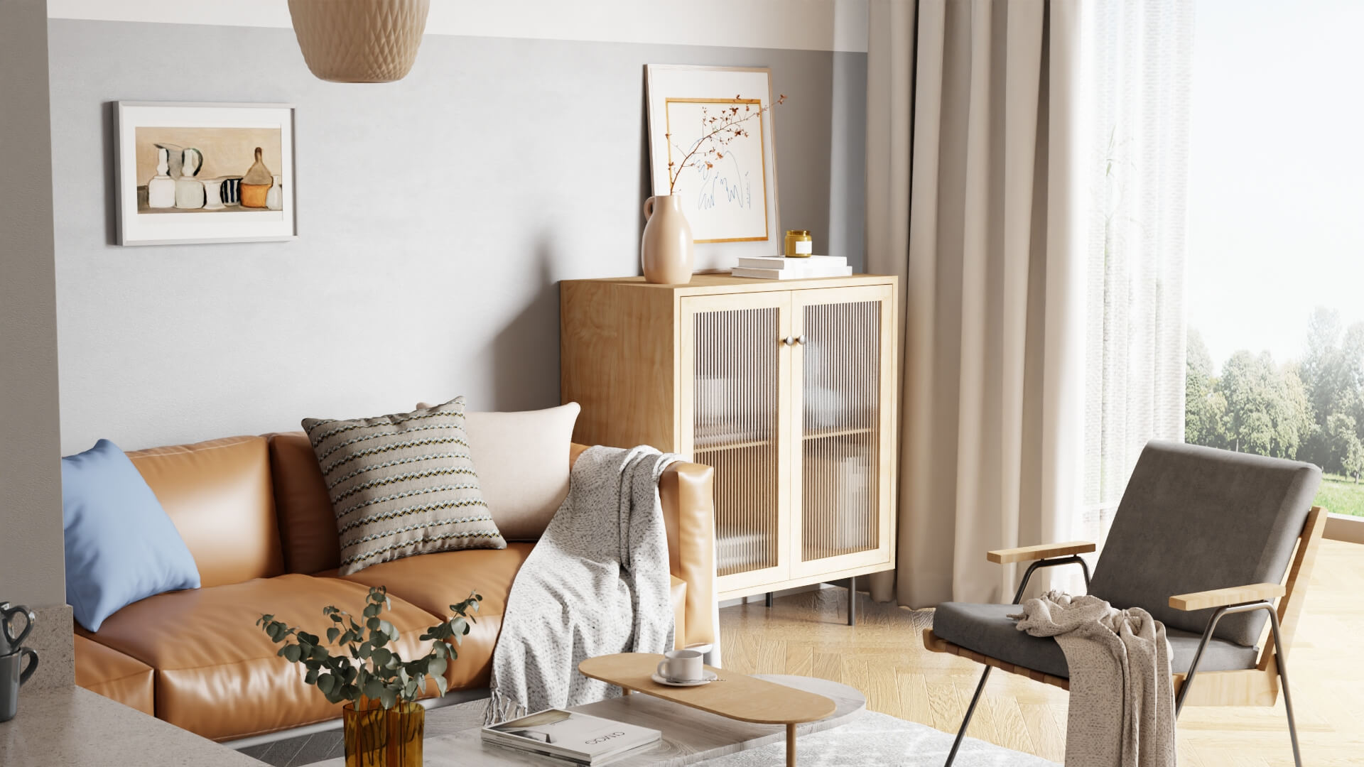 Nordic Modern Living Room Blender - 3D Model by JIEXI