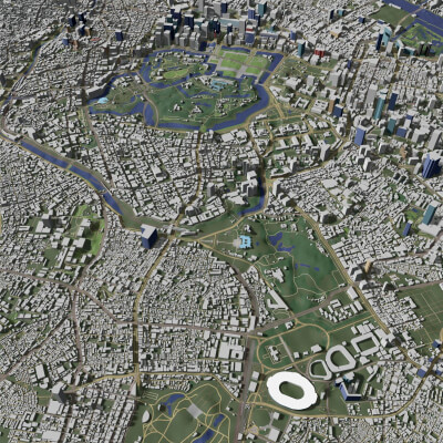 Tokyo Japan - City and Urban 3D Model by Jinda