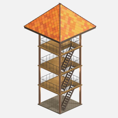 Tropical Tower 26A03 - 3D Model by Jinda
