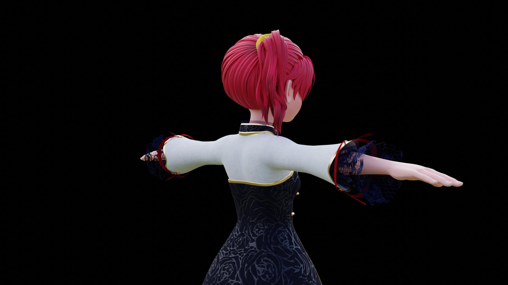 Cartoon Girl - 3D Model by jiten