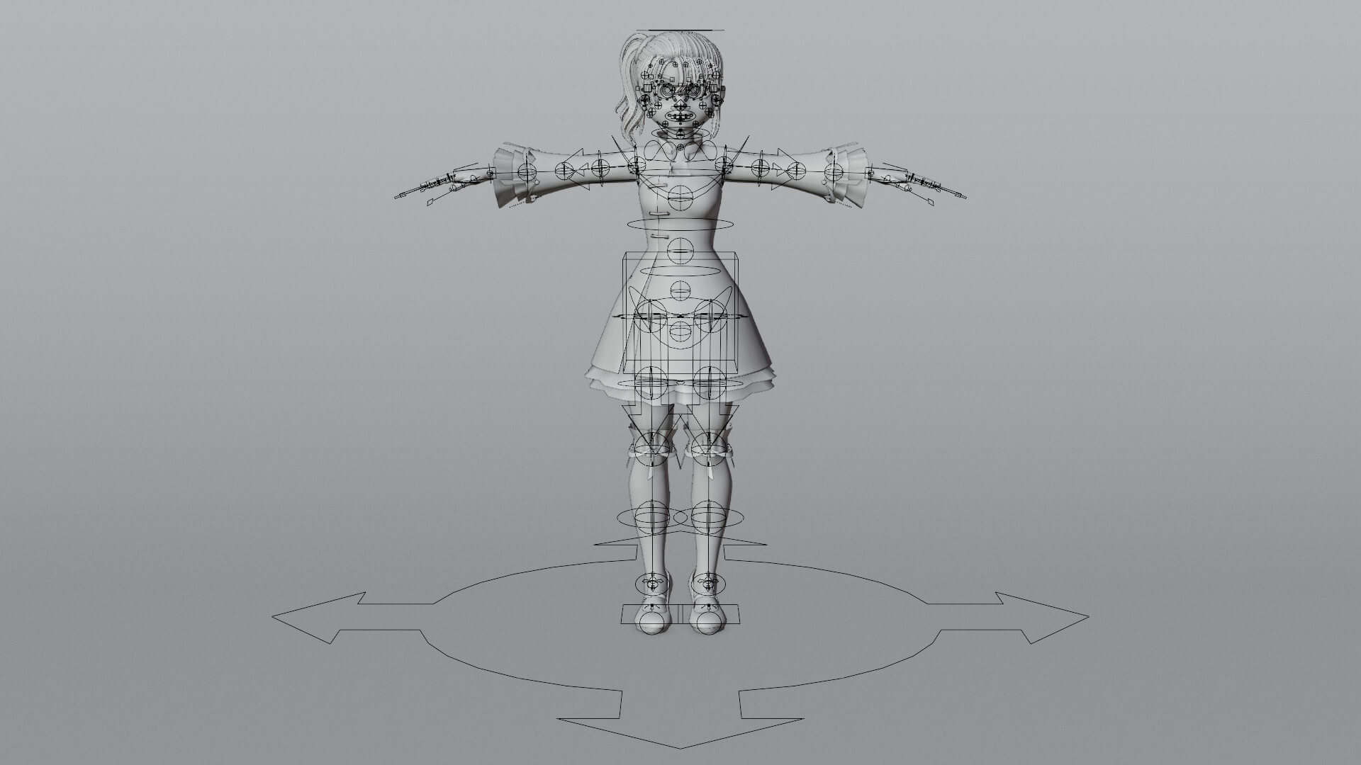 Cartoon Girl - 3D Model by jiten