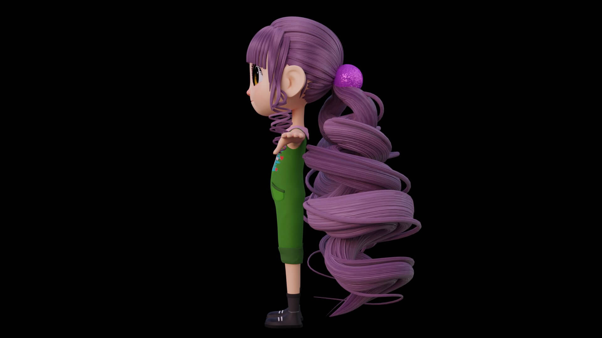 Cartoon Girl 3d Model By Jiten