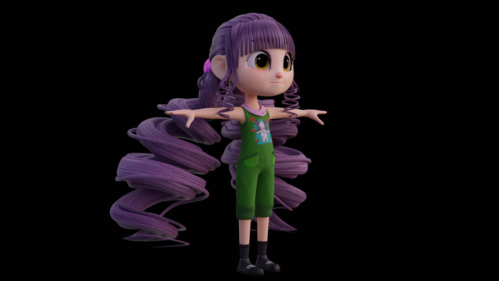 Cartoon Girl 3d Model By Jiten
