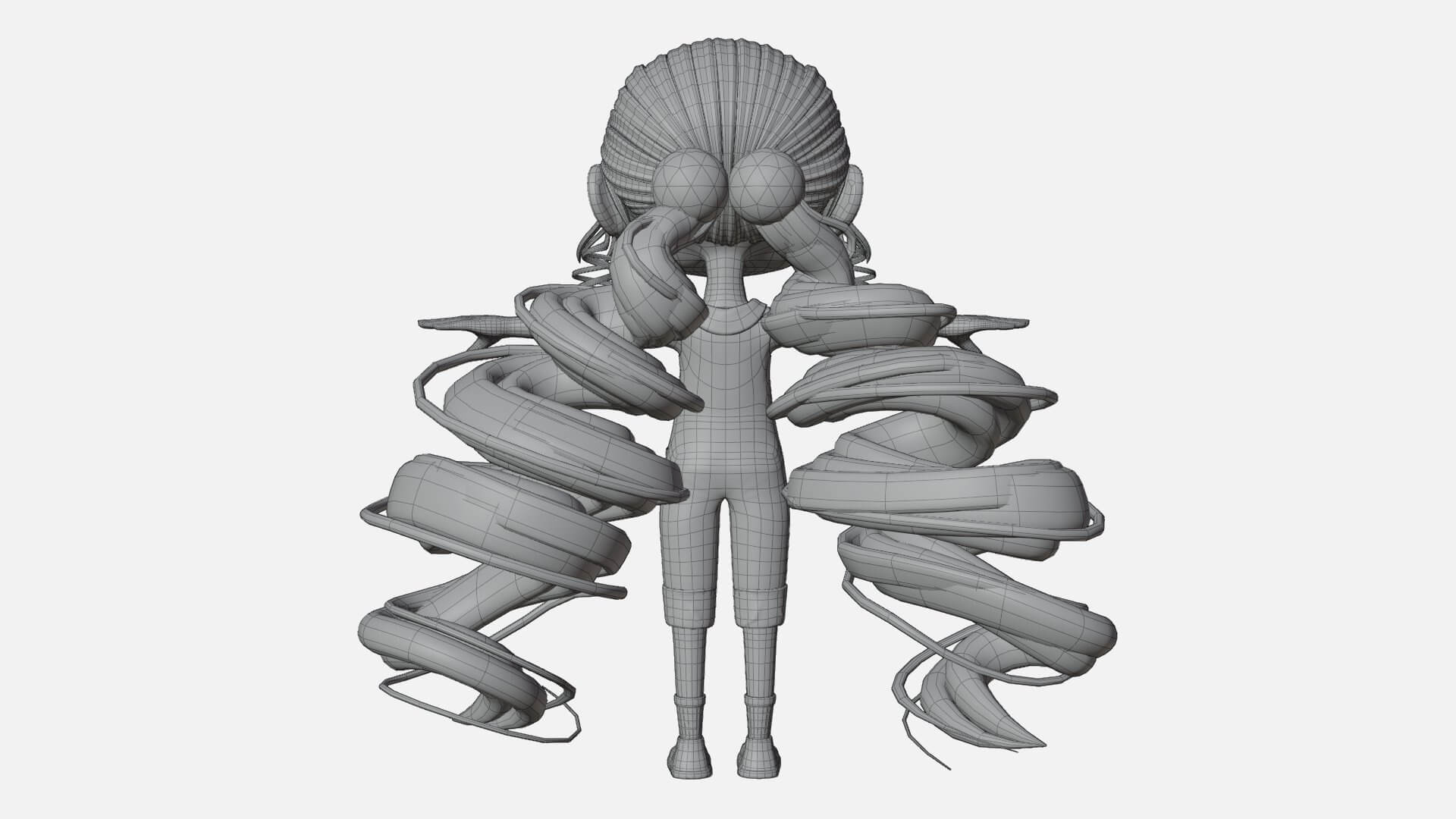 Cartoon Girl - 3D Model by jiten