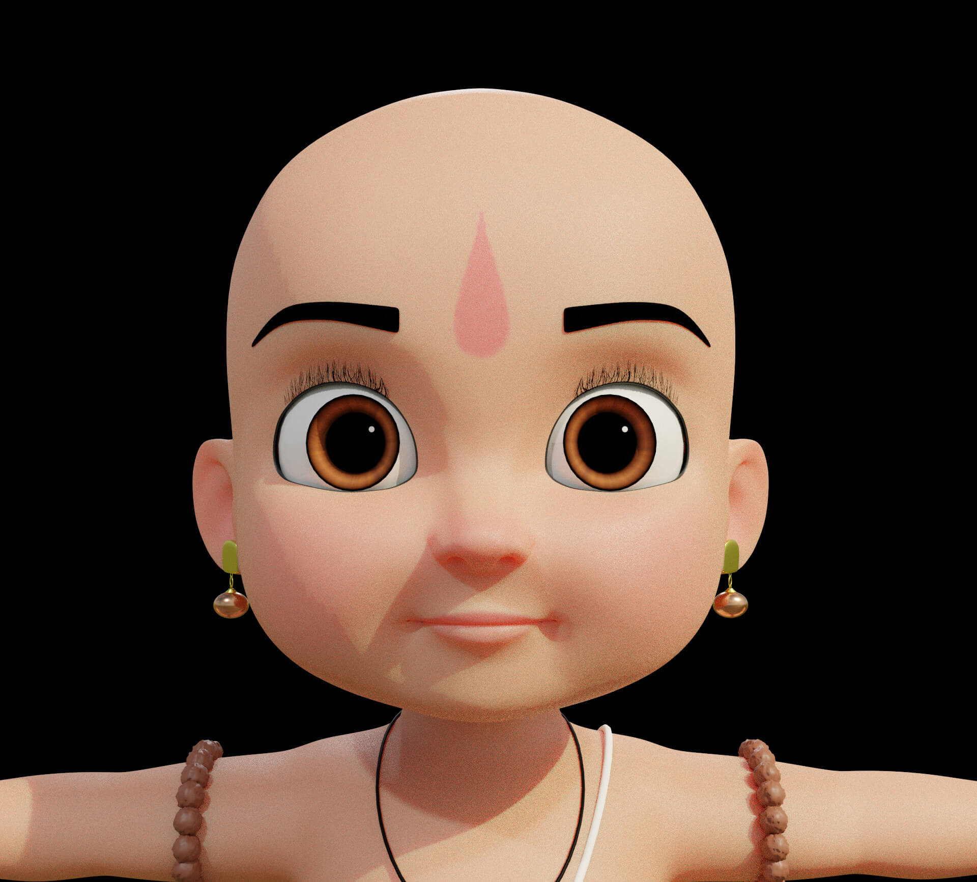 Cartoon Indian Pandit - 3D Model by jiten
