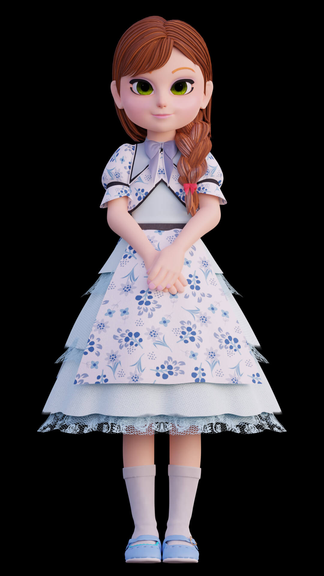 Cute Little Girl - 3D Model by jiten