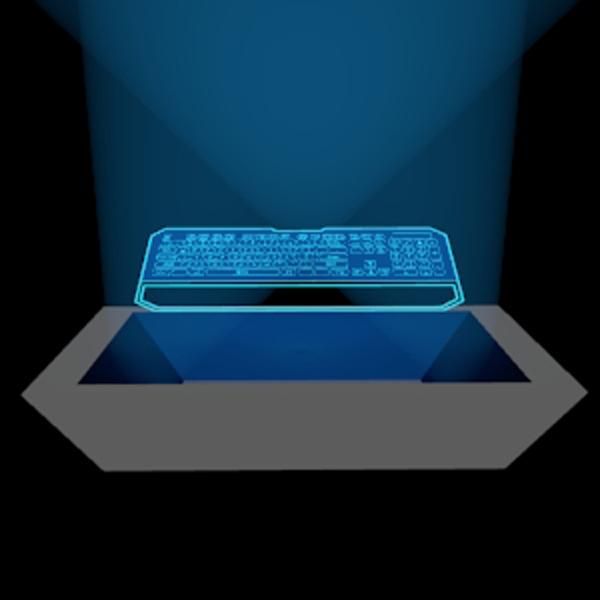 Hologram Keyboard 3D Render, Digital Art by jj_shadowwolf
