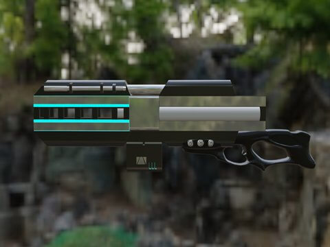 Ion Rifle 3D Render, Digital Art by jj_shadowwolf