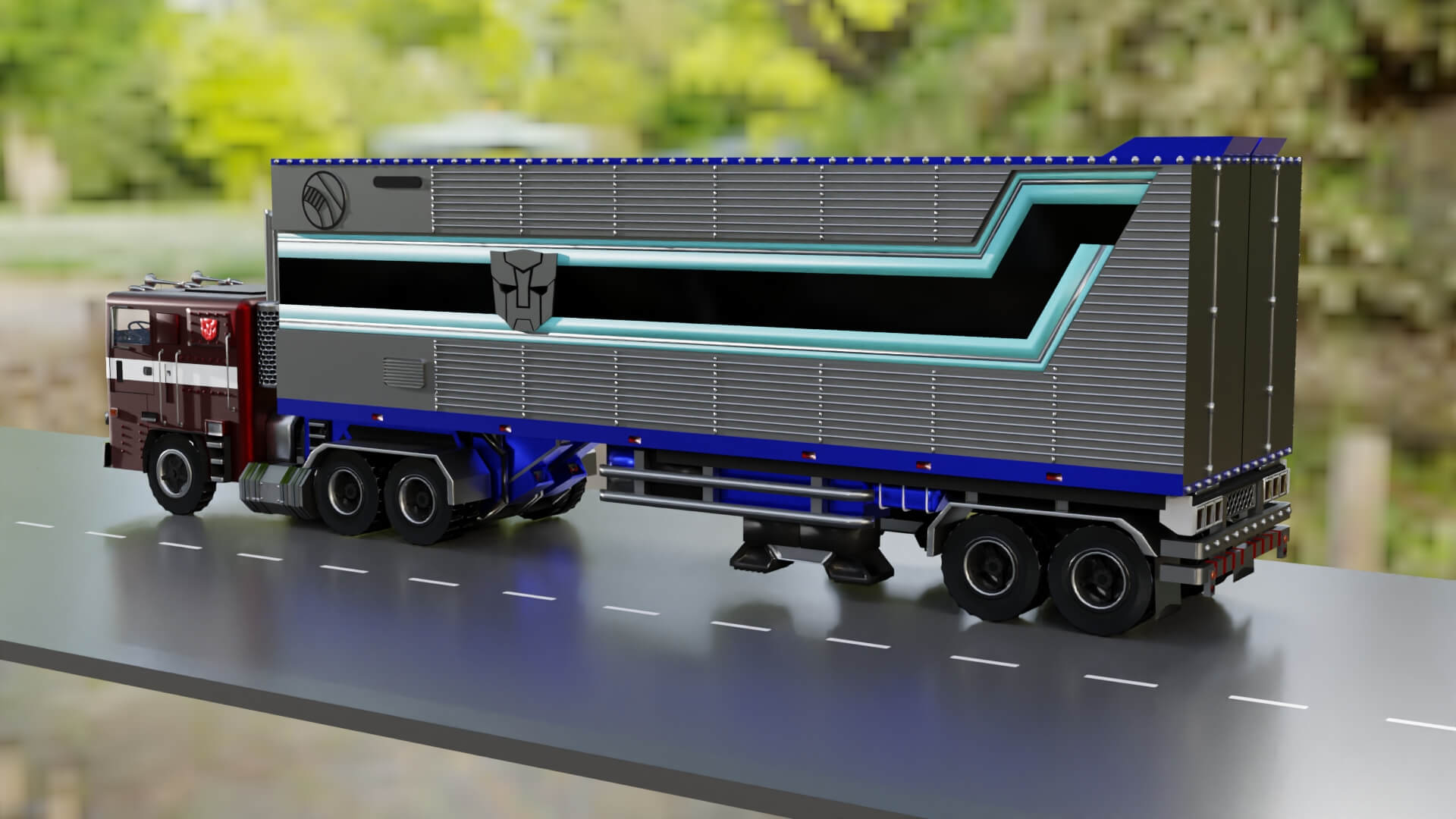 Masterpiece Optimus Prime Truck Mode 3D Render by jj_shadowwolf