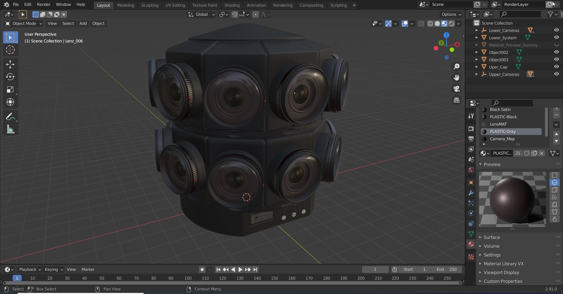 Cinematic VR Camera 360 - 3D Model by jk3dstudio