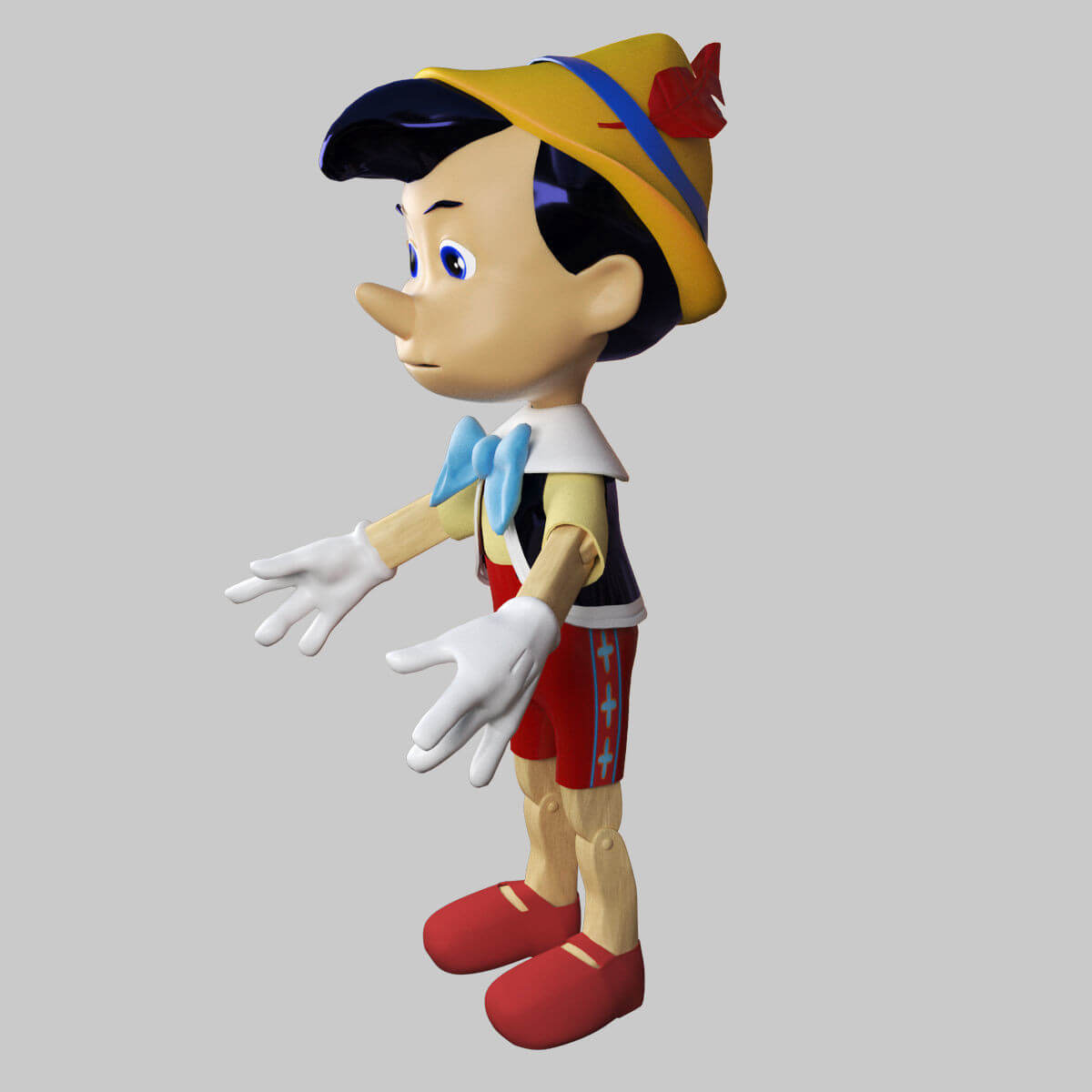 Disney Pinocchio 3D Model Rigged in 3DS Max by jk3dstudio