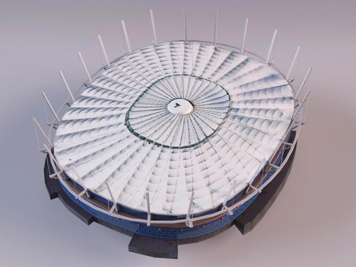 BC Place Vancouver - Low-Poly Stadium 3D Model 3D Render