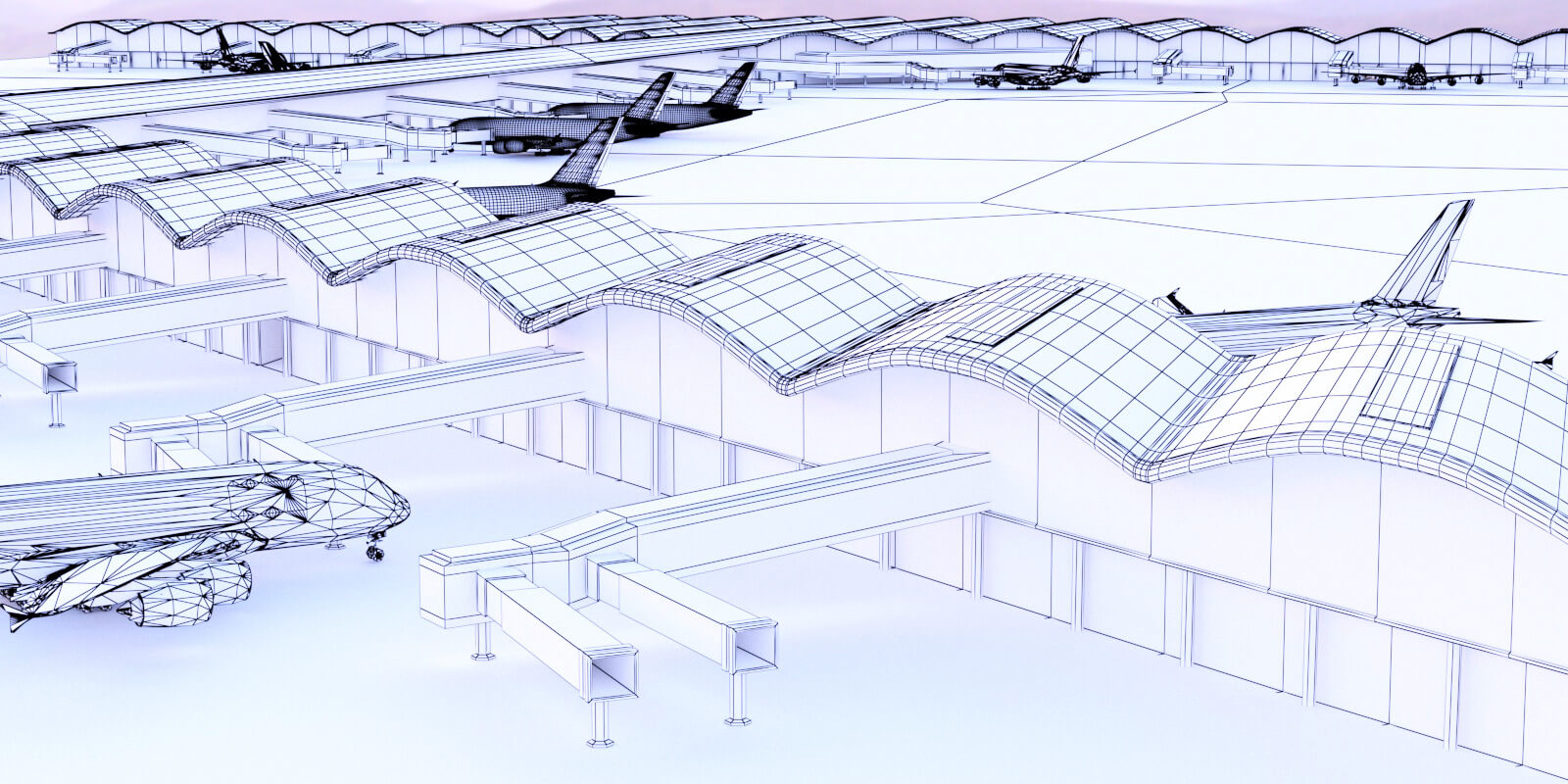 Hong Komg International Airport 3D Model by jk3dstudio