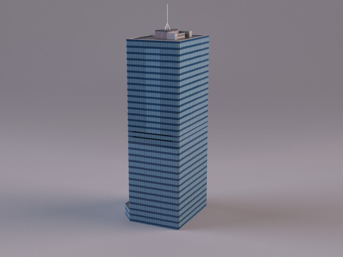 TD Tower Vancouver - Ultra-Low-Poly 3D Model by jk3dstudio