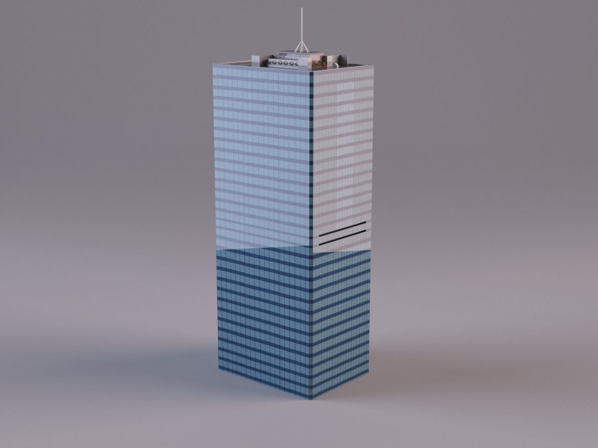 TD Tower Vancouver - Ultra-Low-Poly 3D Model by jk3dstudio