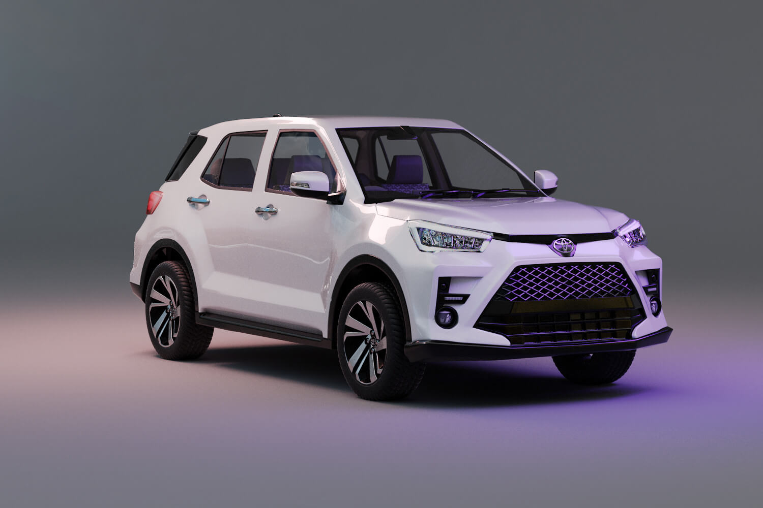 Toyota Raize With Interior 3D Model by jk3dstudio