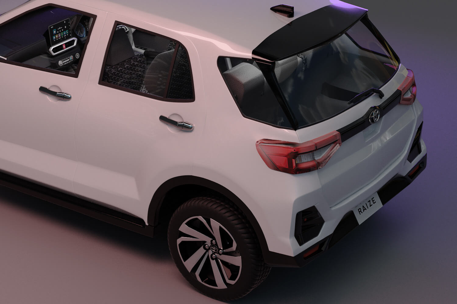 Toyota Raize With Interior 3D Model by jk3dstudio