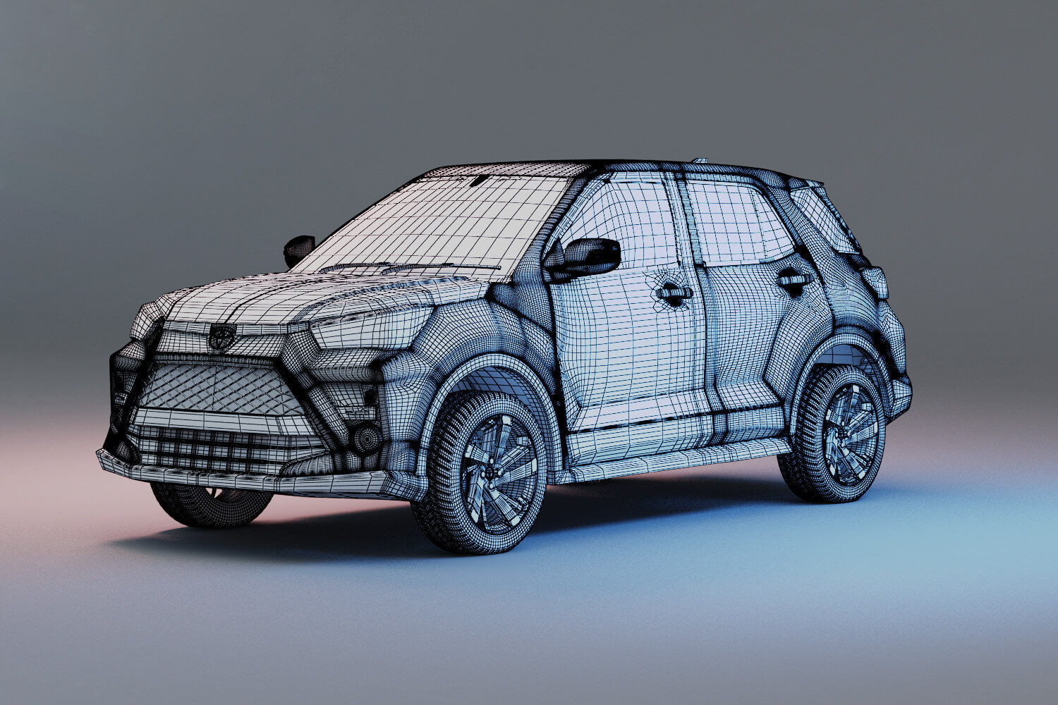 Toyota Raize With Interior 3D Model by jk3dstudio