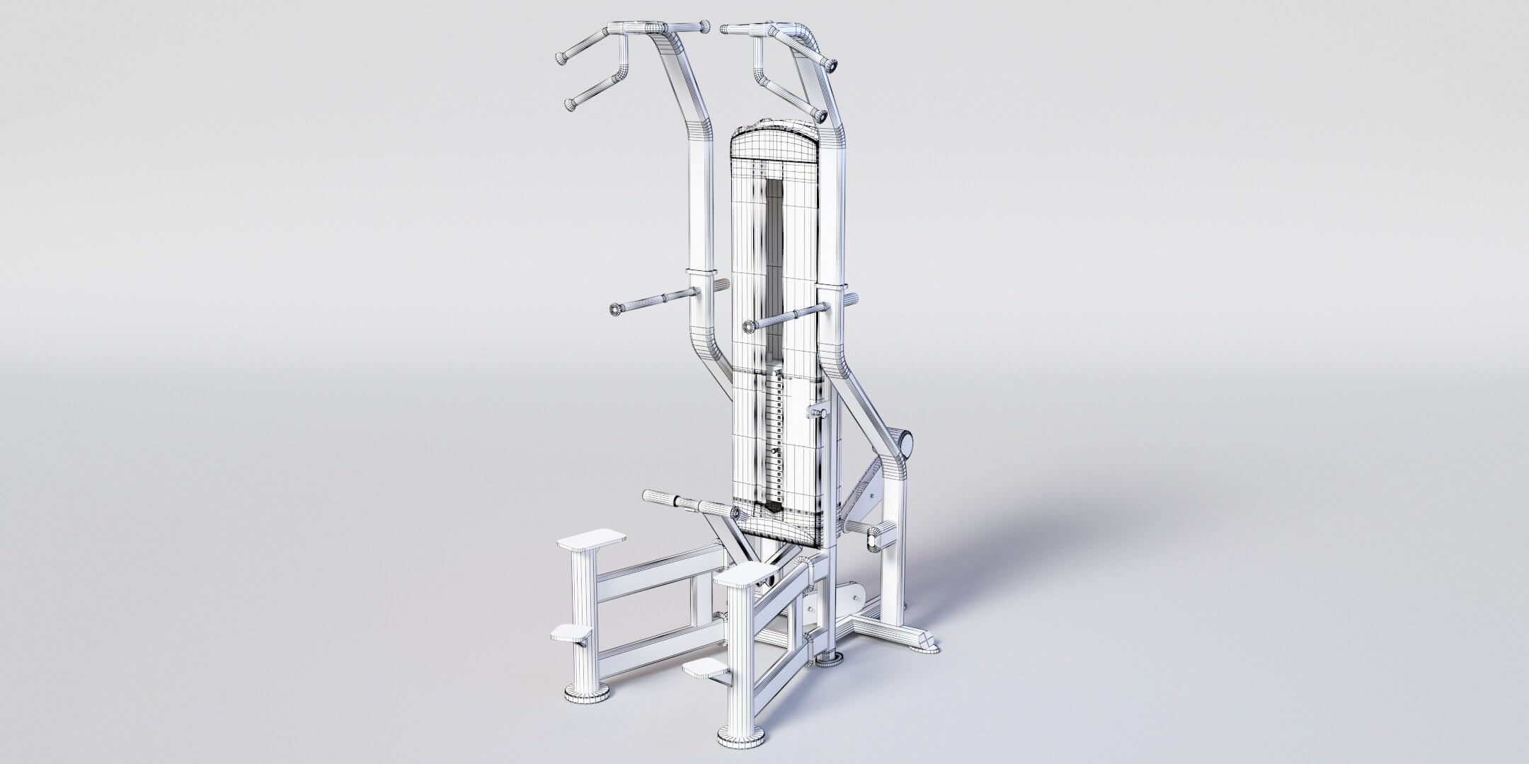 Weight Assisted Chin - Dip 3D Model by jk3dstudio