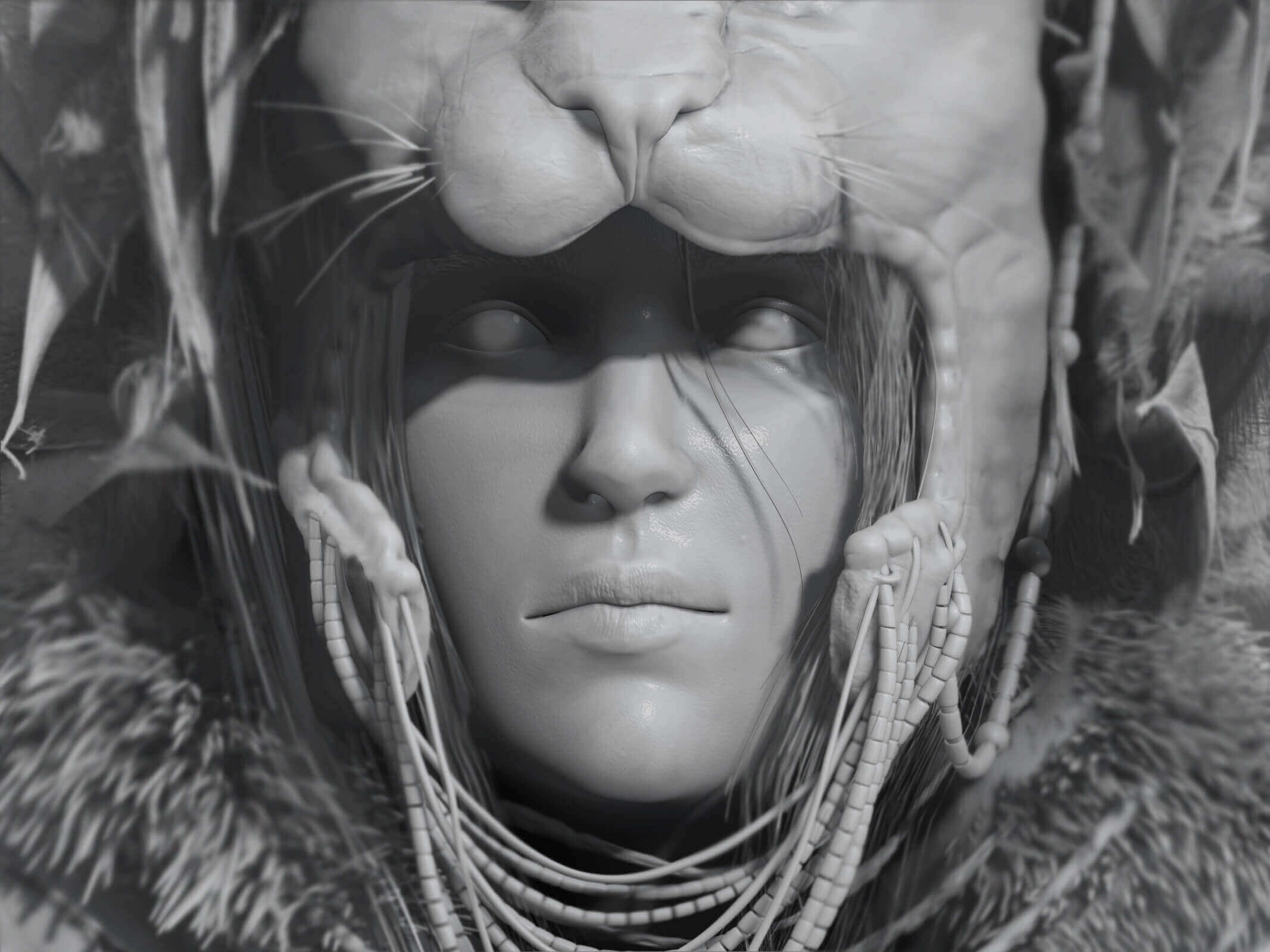 Jaguar Warrior 3D Render | RenderHub Gallery