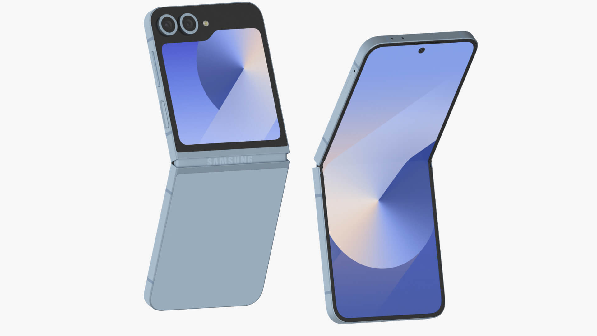 Samsung Galaxy Z Flip 6 Blue - 3D Model by JNO_Models