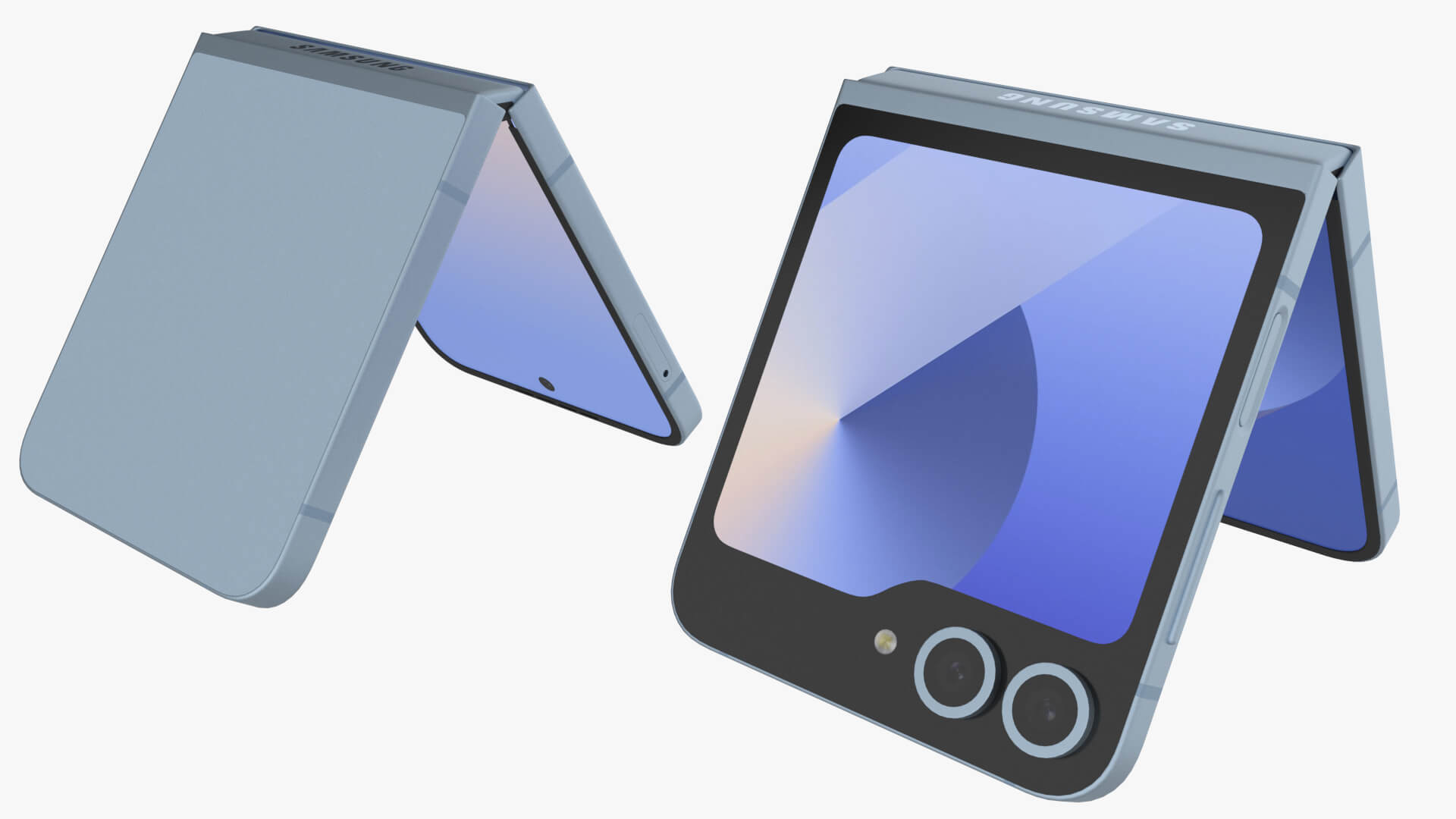 Samsung Galaxy Z Flip 6 Blue - 3D Model by JNO_Models