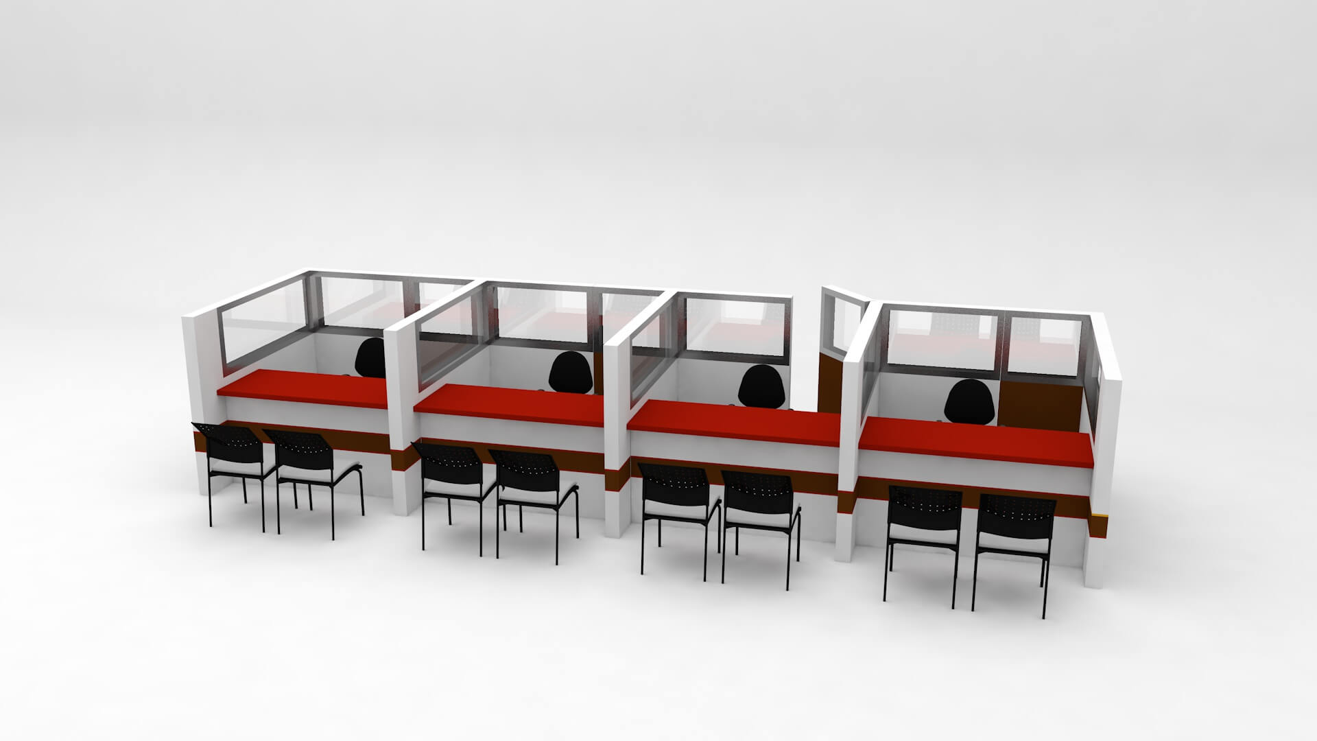 office cubicles - 3D Model by joanrodr