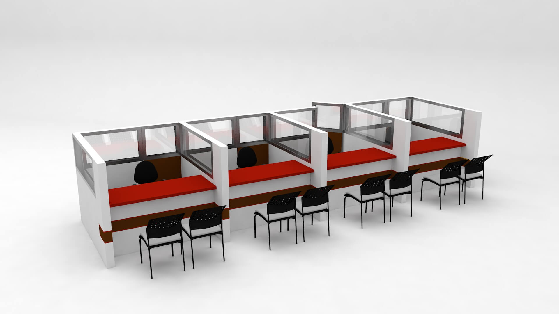 office cubicles - 3D Model by joanrodr