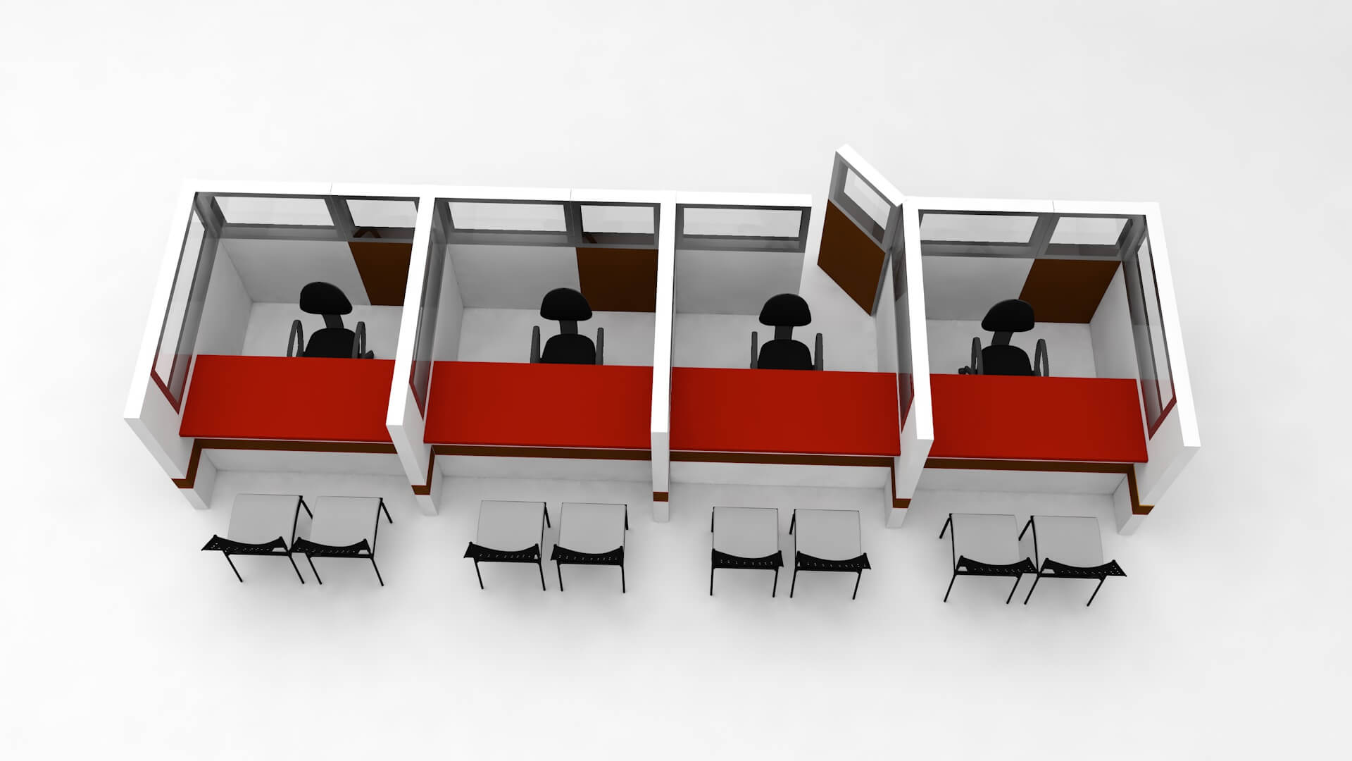 office cubicles - 3D Model by joanrodr
