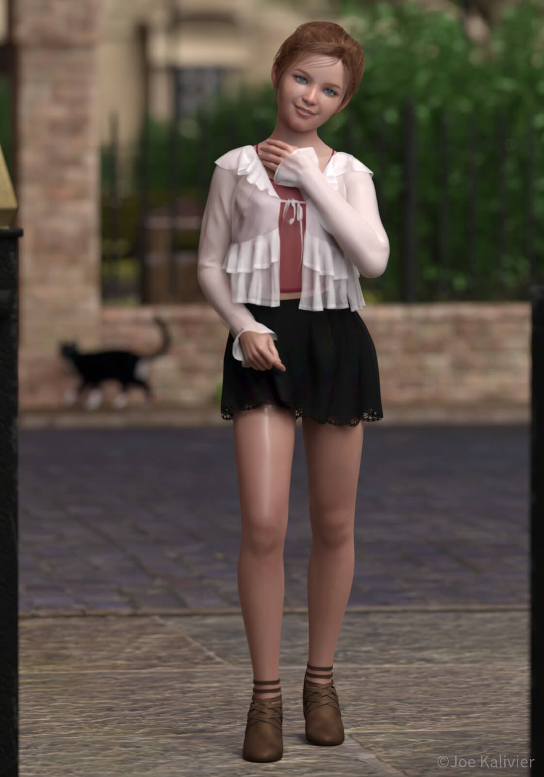 Hi! i'm katie. Nice to meet you! 3D Render by JoeKalivier