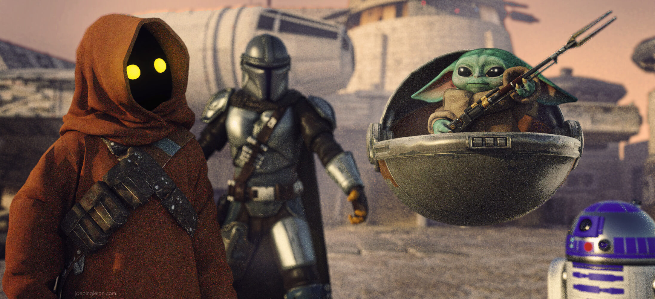 No Disintegrations 3D Render, Digital Art by joepingleton