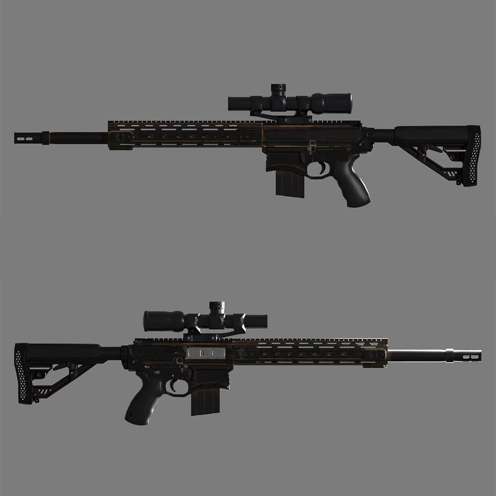 AR-500 3D Modeling and Texturing 3D Render | RenderHub Gallery