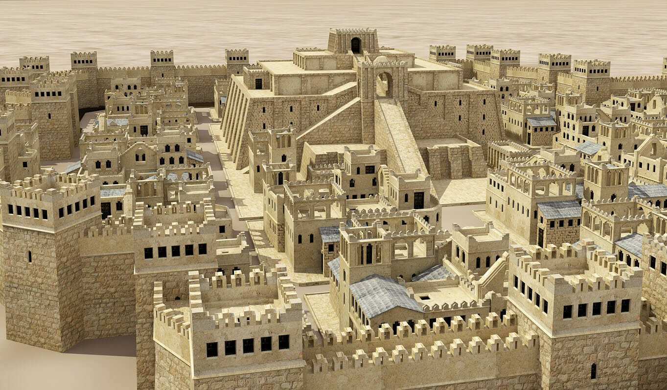 Iraq Sumerian City Ziggurat Temple - 3D Model by johnathanG