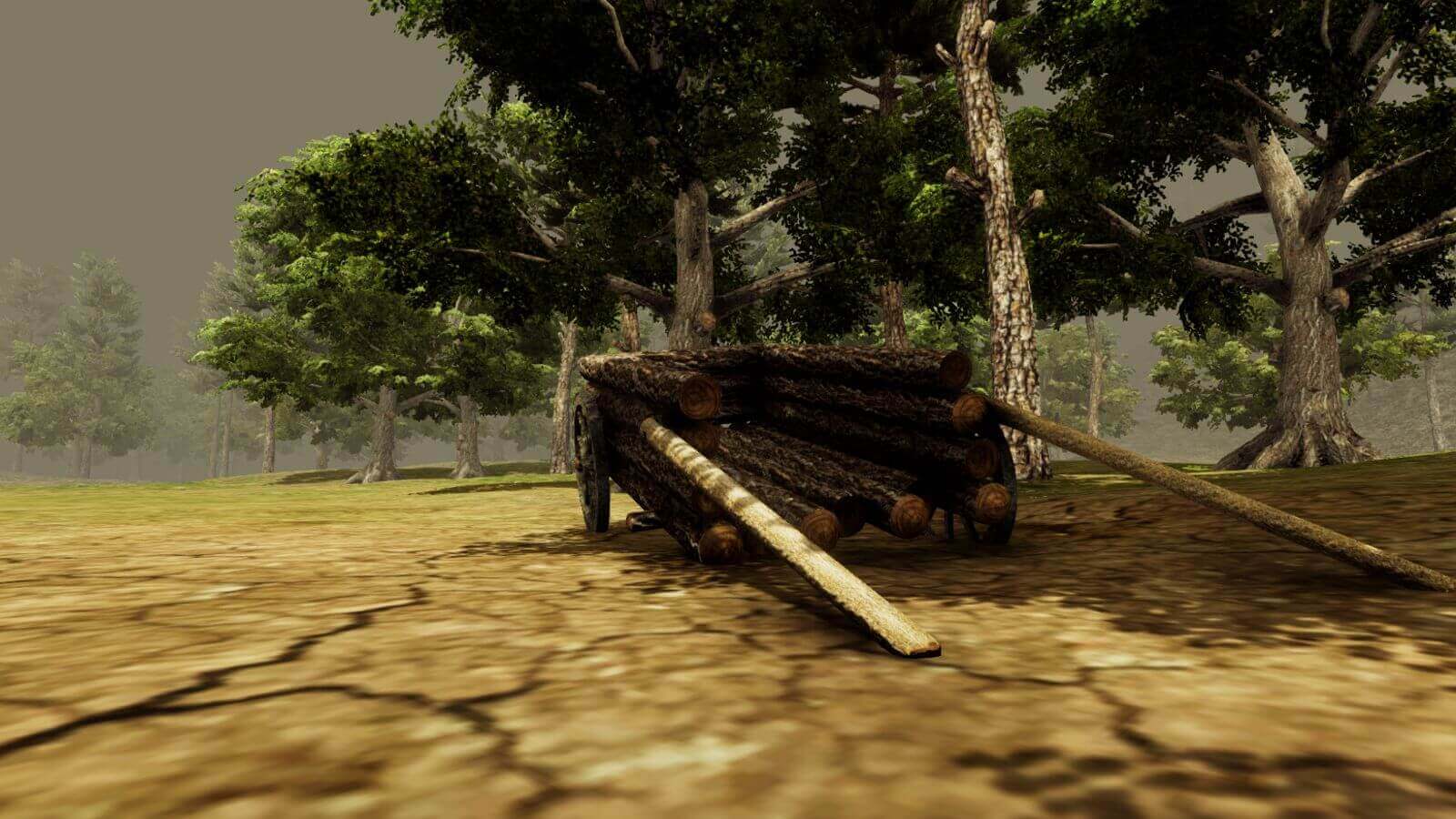 Old Log Cart - 3D Model by JohnSmoke