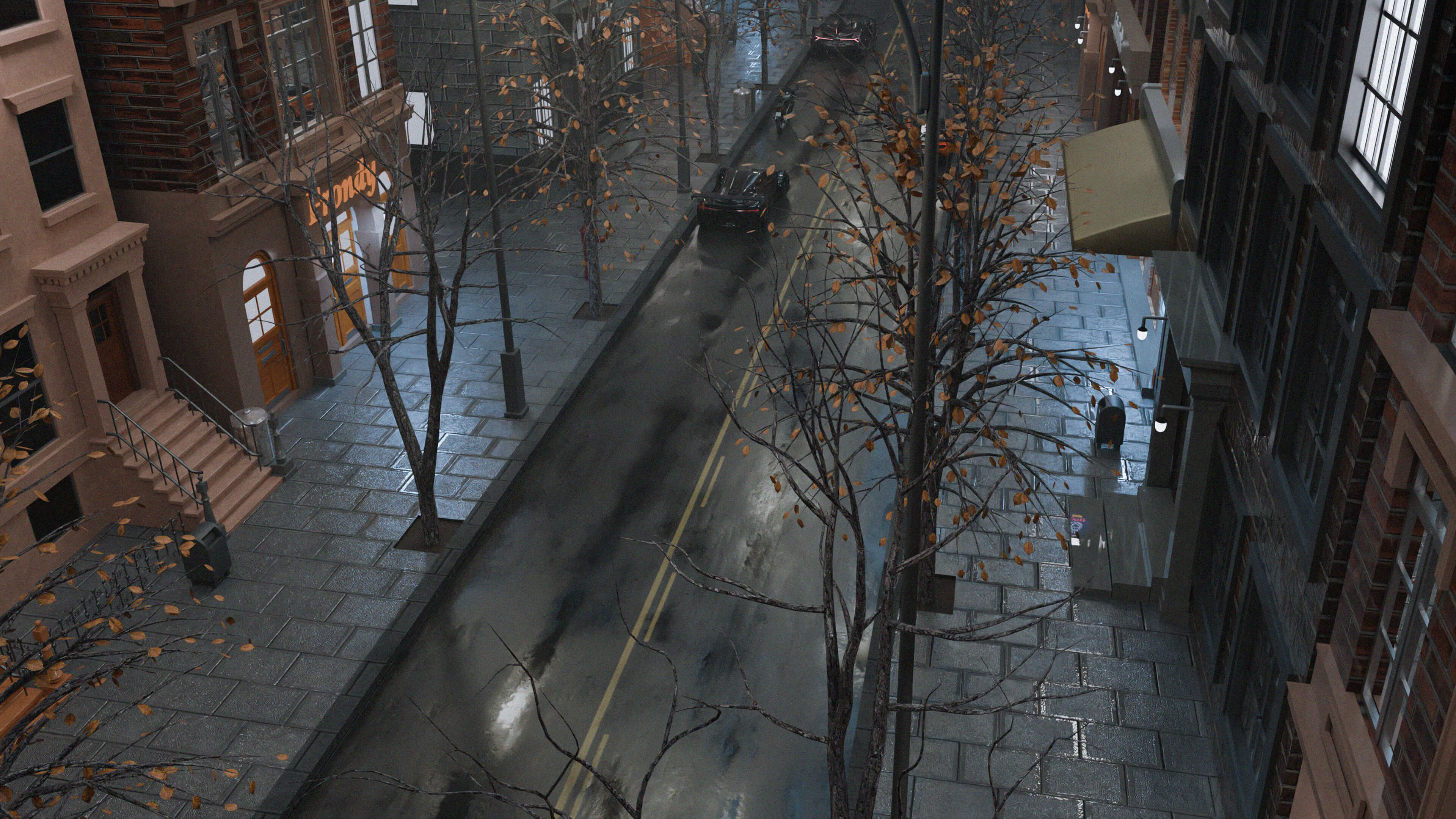 3D Industrial City Block- City Street by johntrek