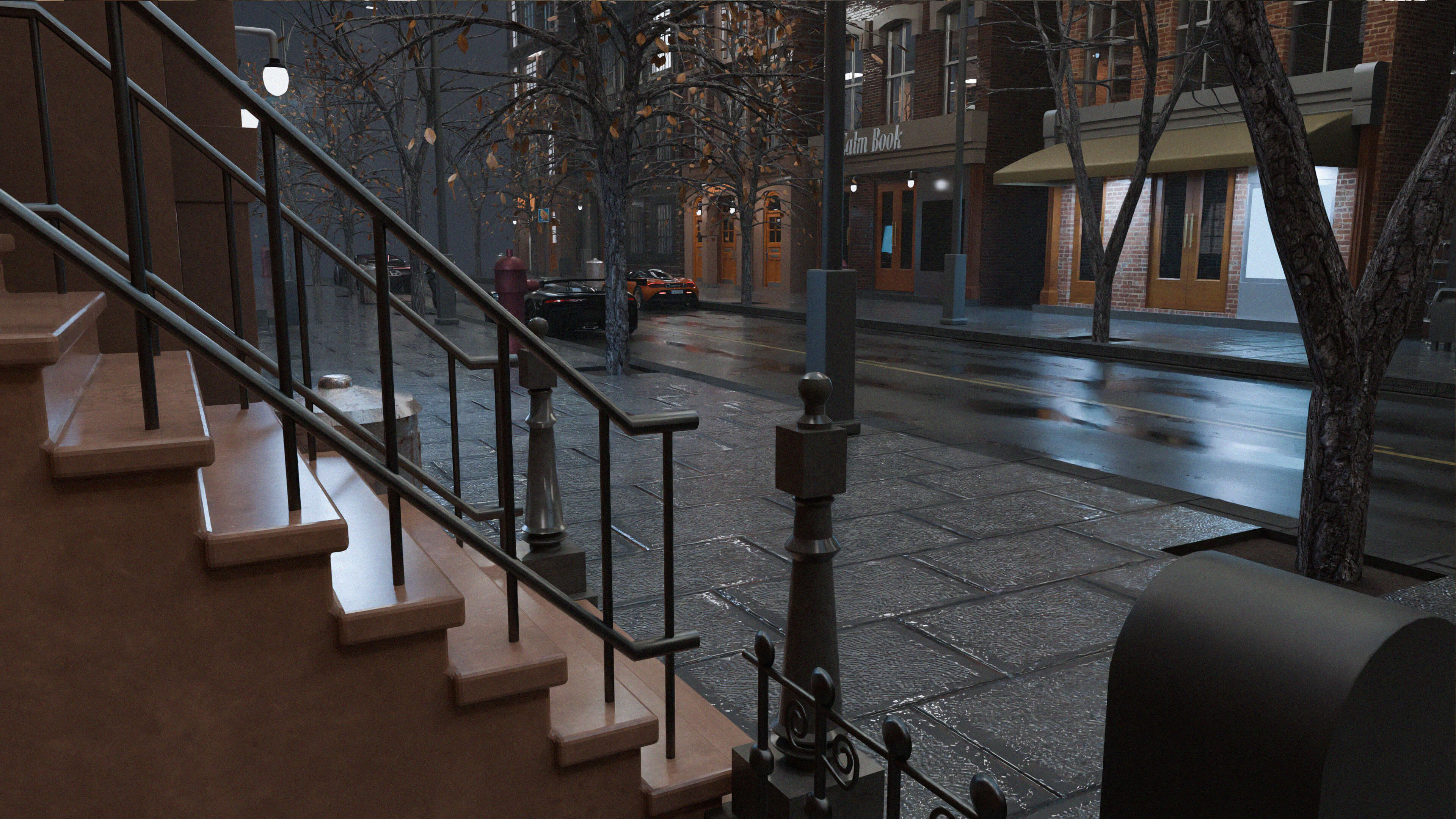 3D Industrial City Block- City Street by johntrek