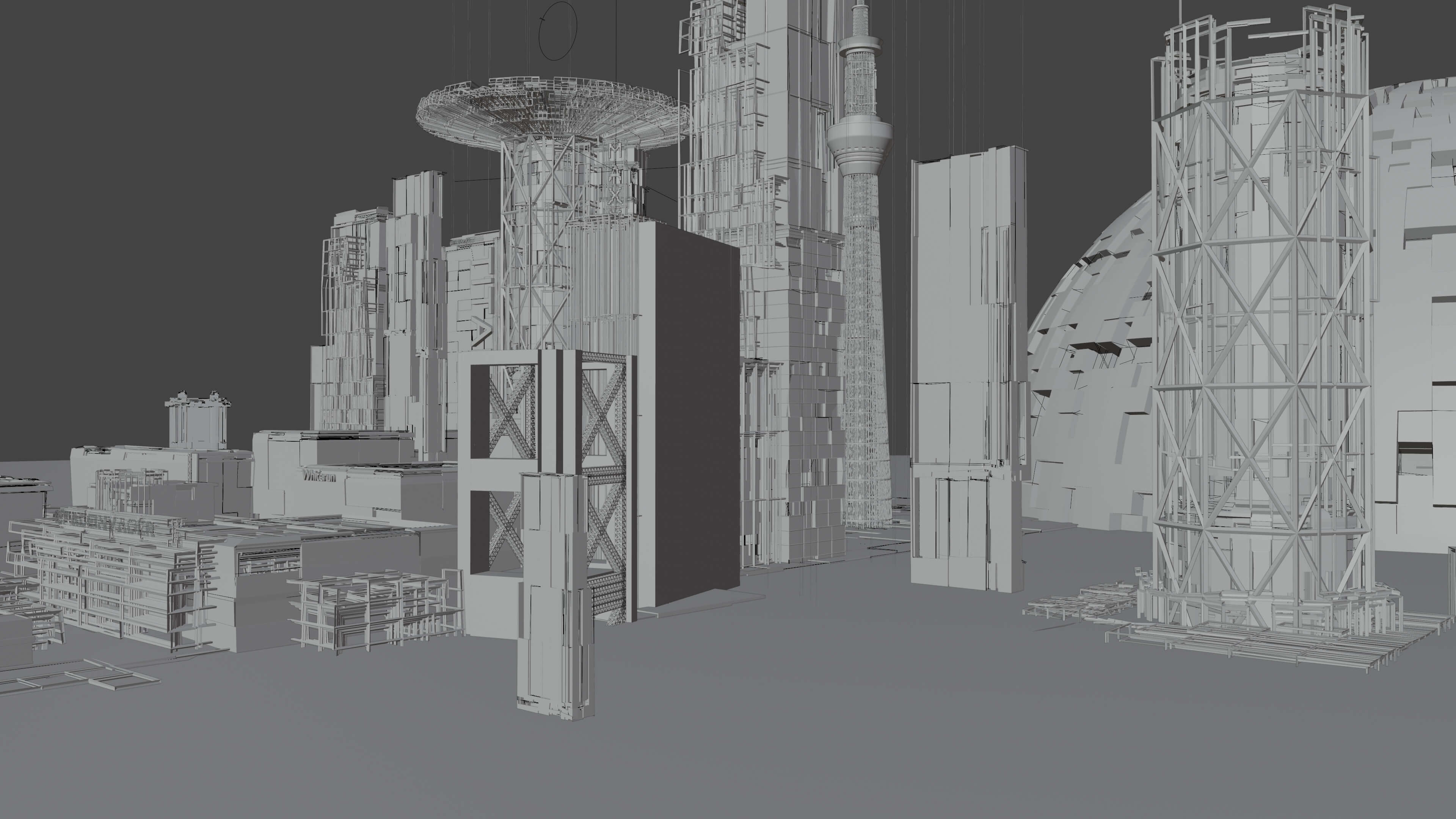 Futuristic City - Ocean City 3D Model by johntrek