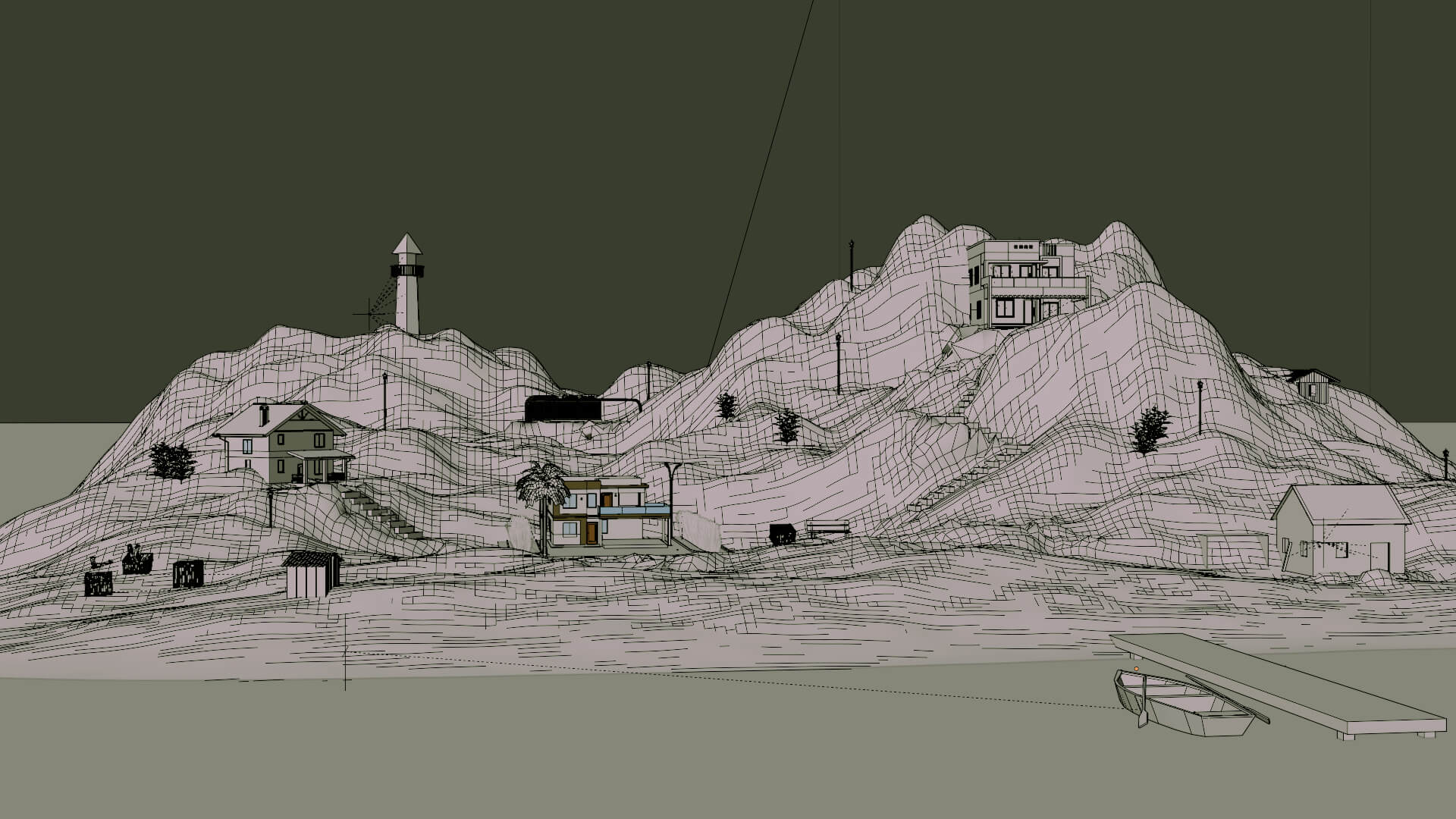 Isolated Island - 3D Model by johntrek