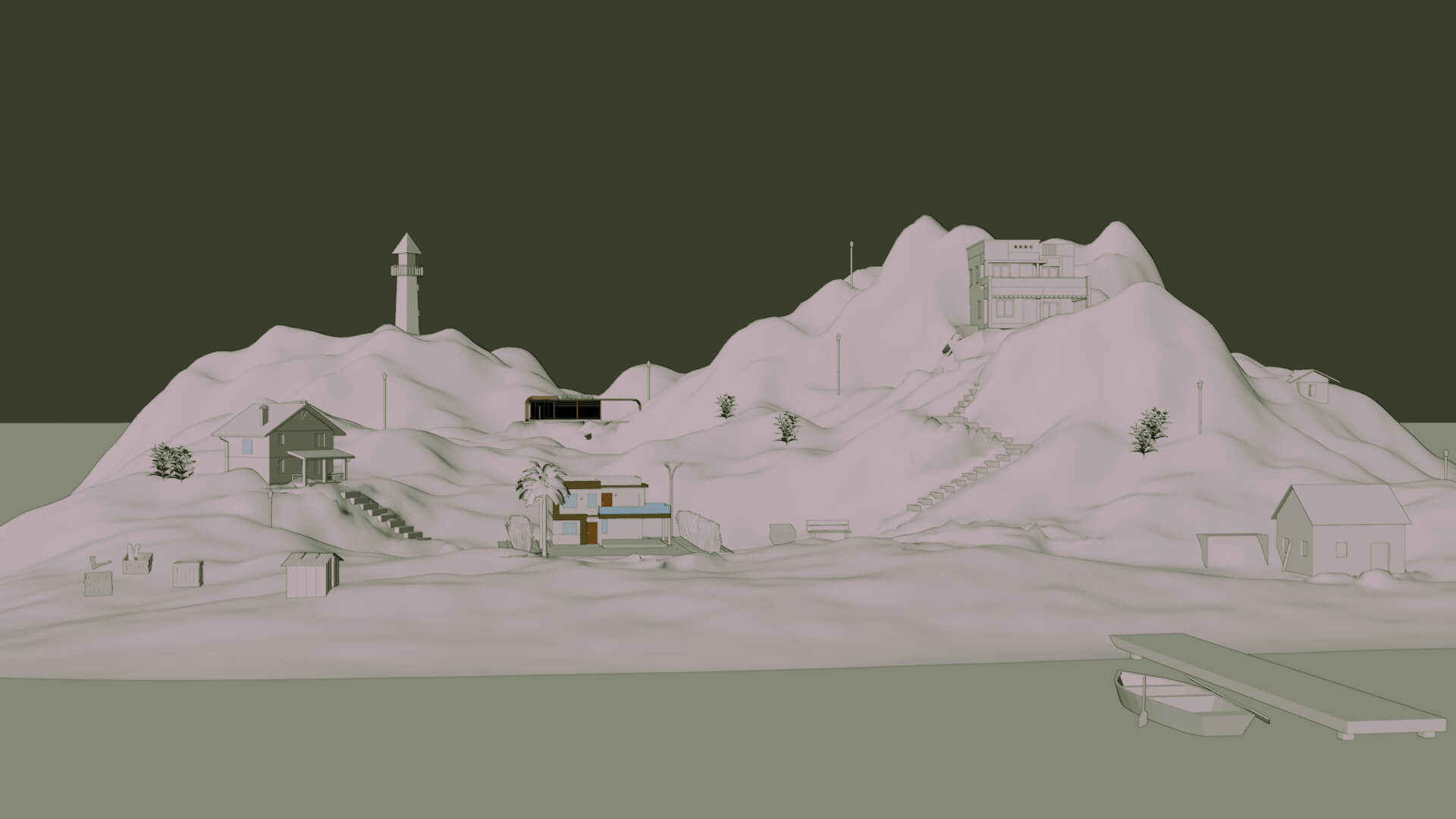 Isolated Island - 3D Model by johntrek