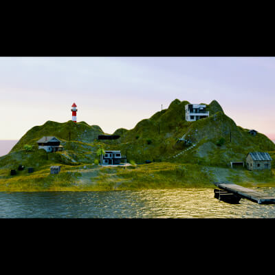 Isolated Island - 3D Model by johntrek