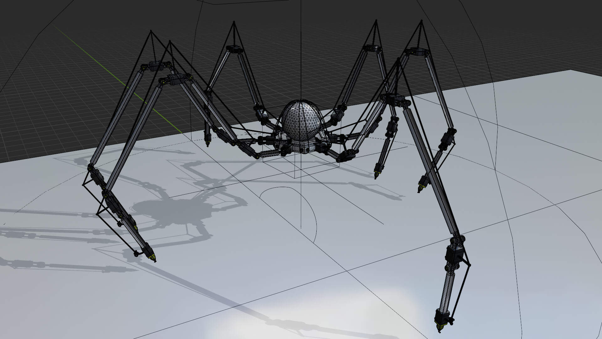 Sci-Fi Spider Robot 3D Model by johntrek