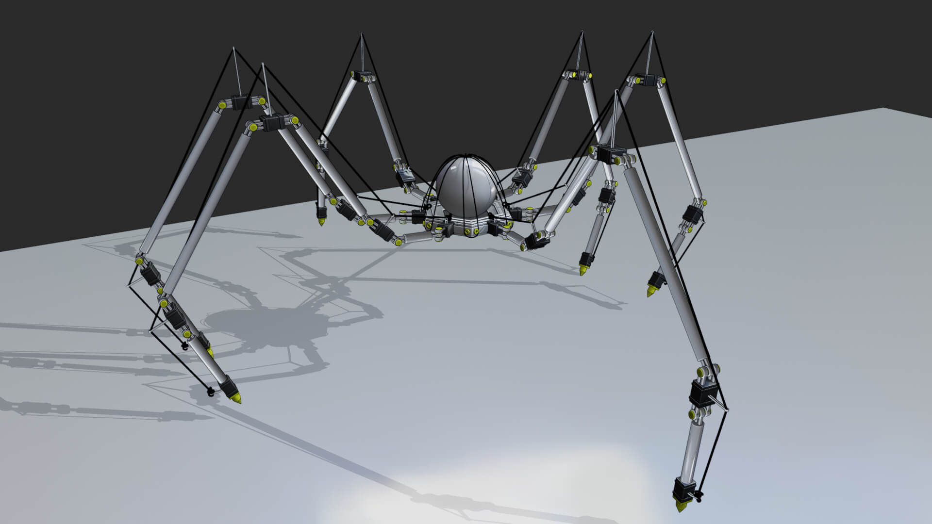 Sci-Fi Spider Robot 3D Model by johntrek