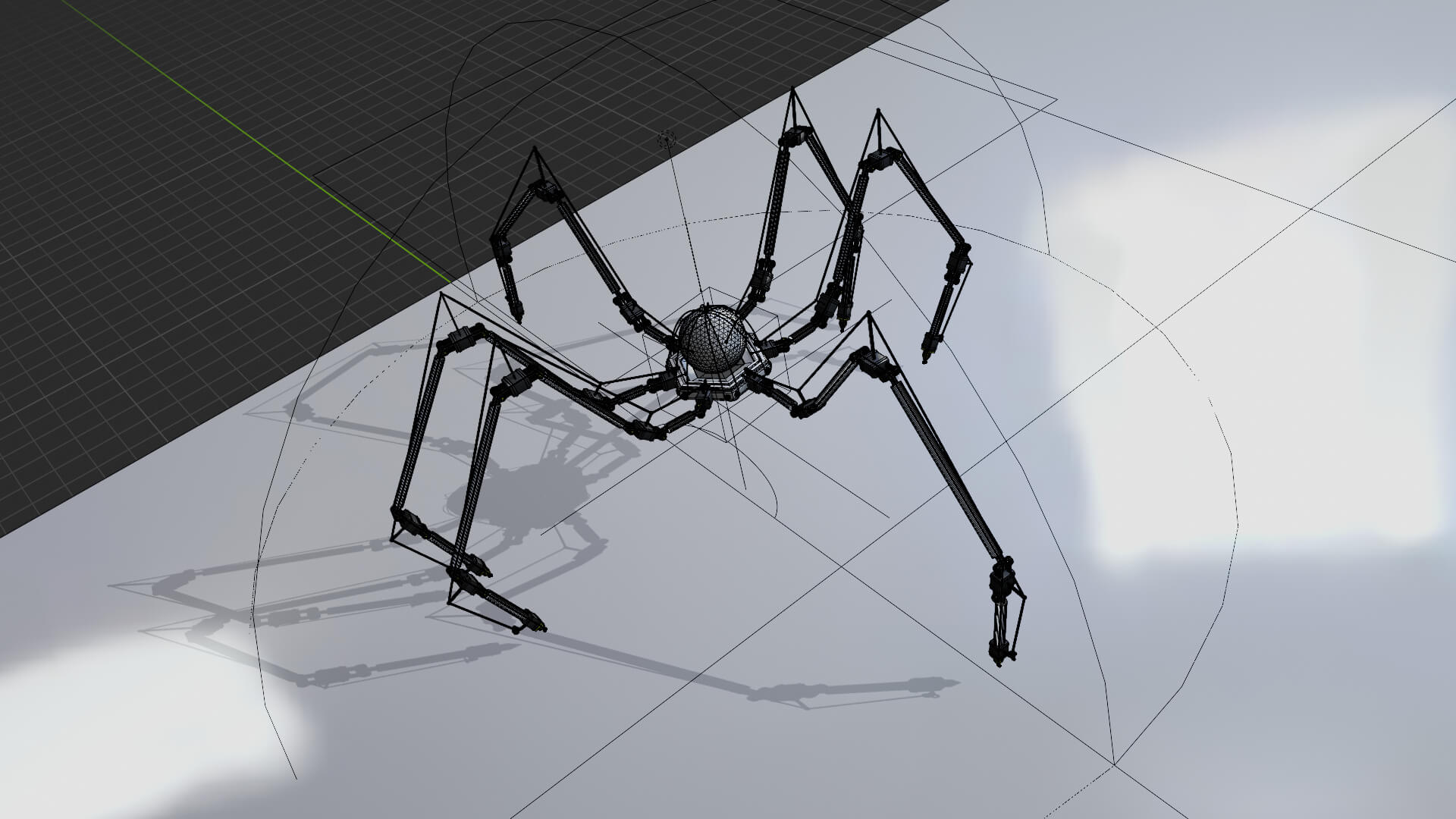 Sci-Fi Spider Robot 3D Model by johntrek