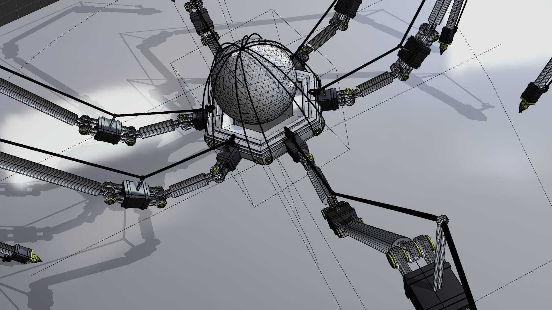 Sci-Fi Spider Robot 3D Model by johntrek