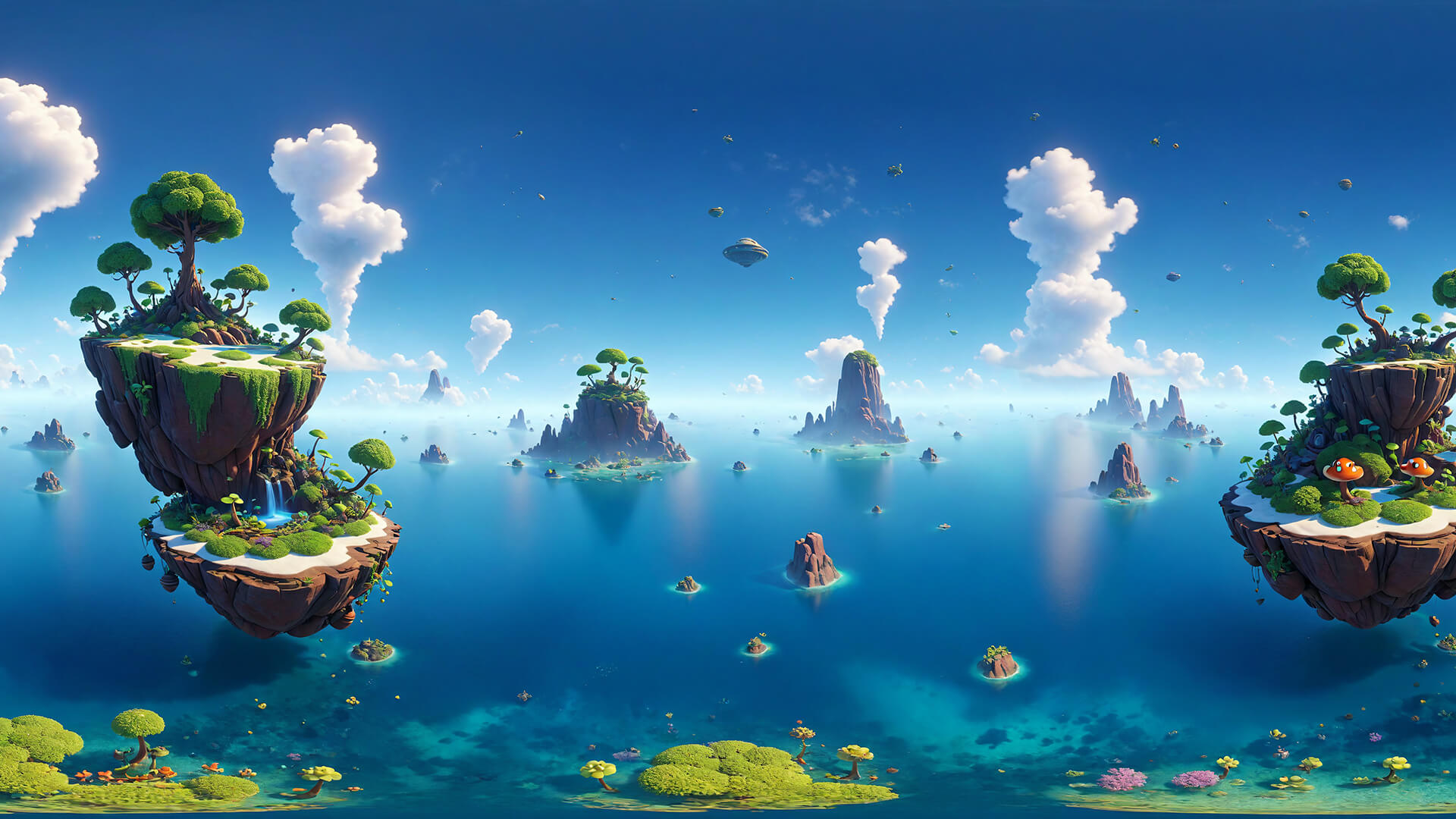53 HDRI Floating Islands Skyboxes - HDR Image by Johny1981