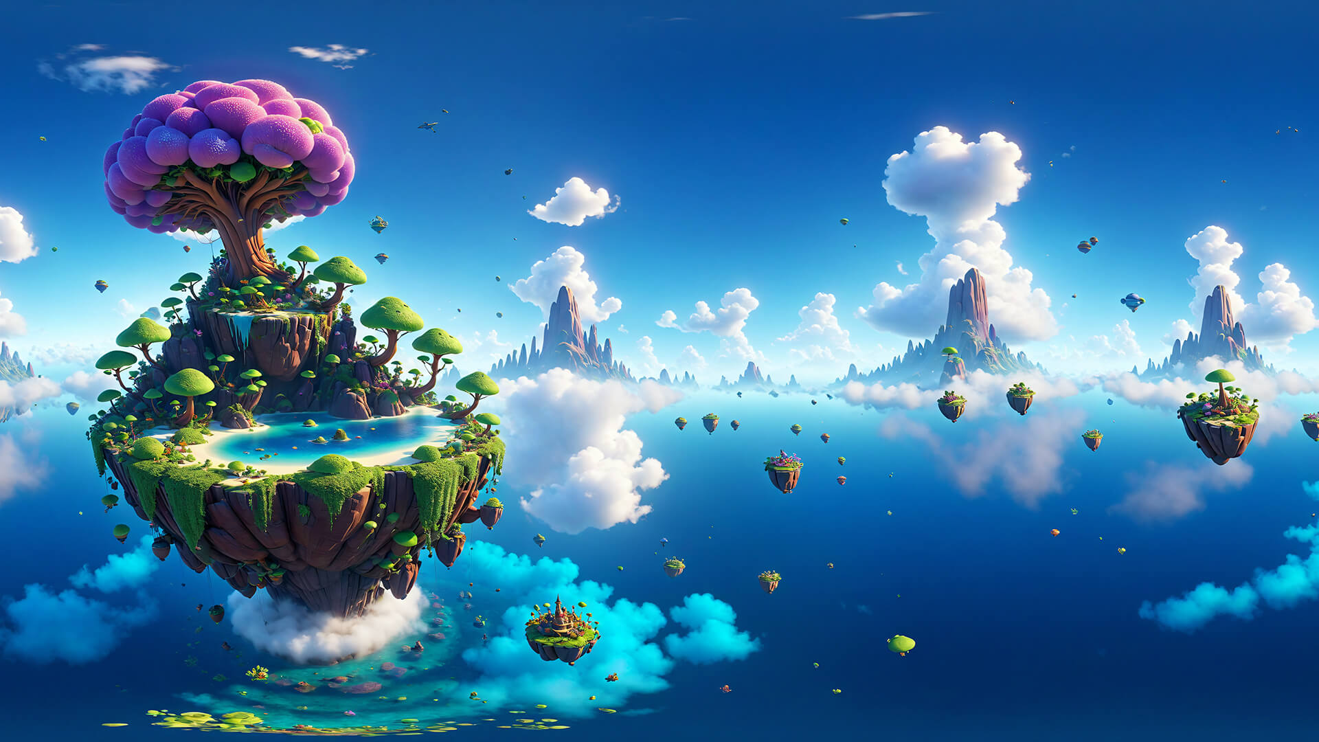 53 HDRI Floating Islands Skyboxes - HDR Image by Johny1981