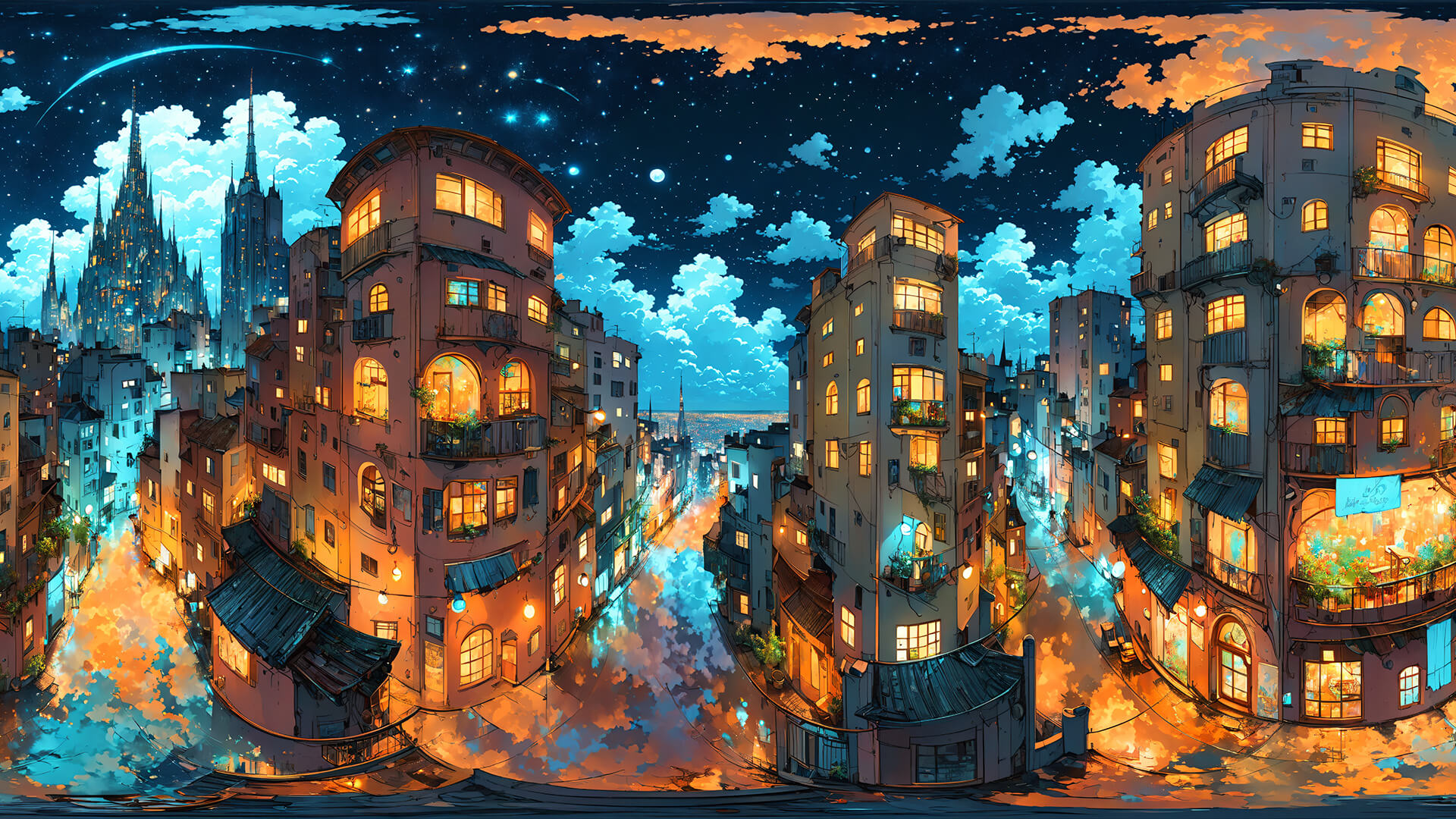 64 HDRI Anime Cityscape Panoramas - HDR Image by Johny1981