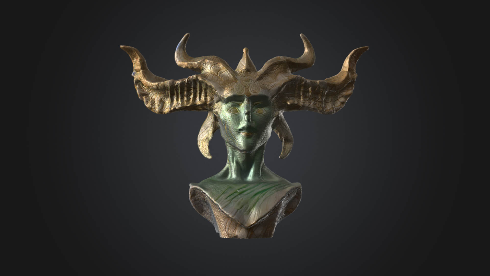 Demon Statue 1 - 3D Model by Johny1981