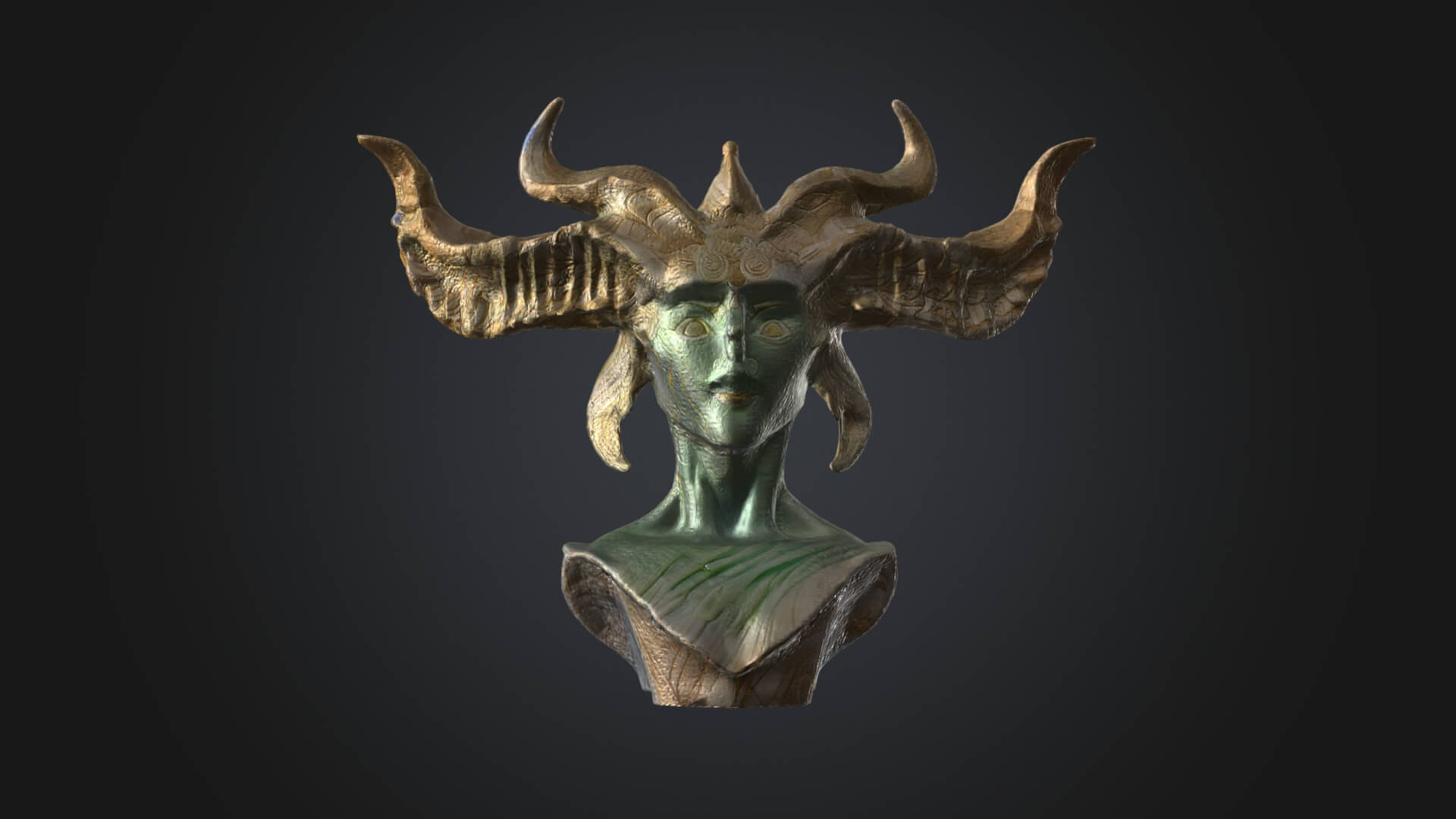 Demon Statue 1 - 3D Model by Johny1981