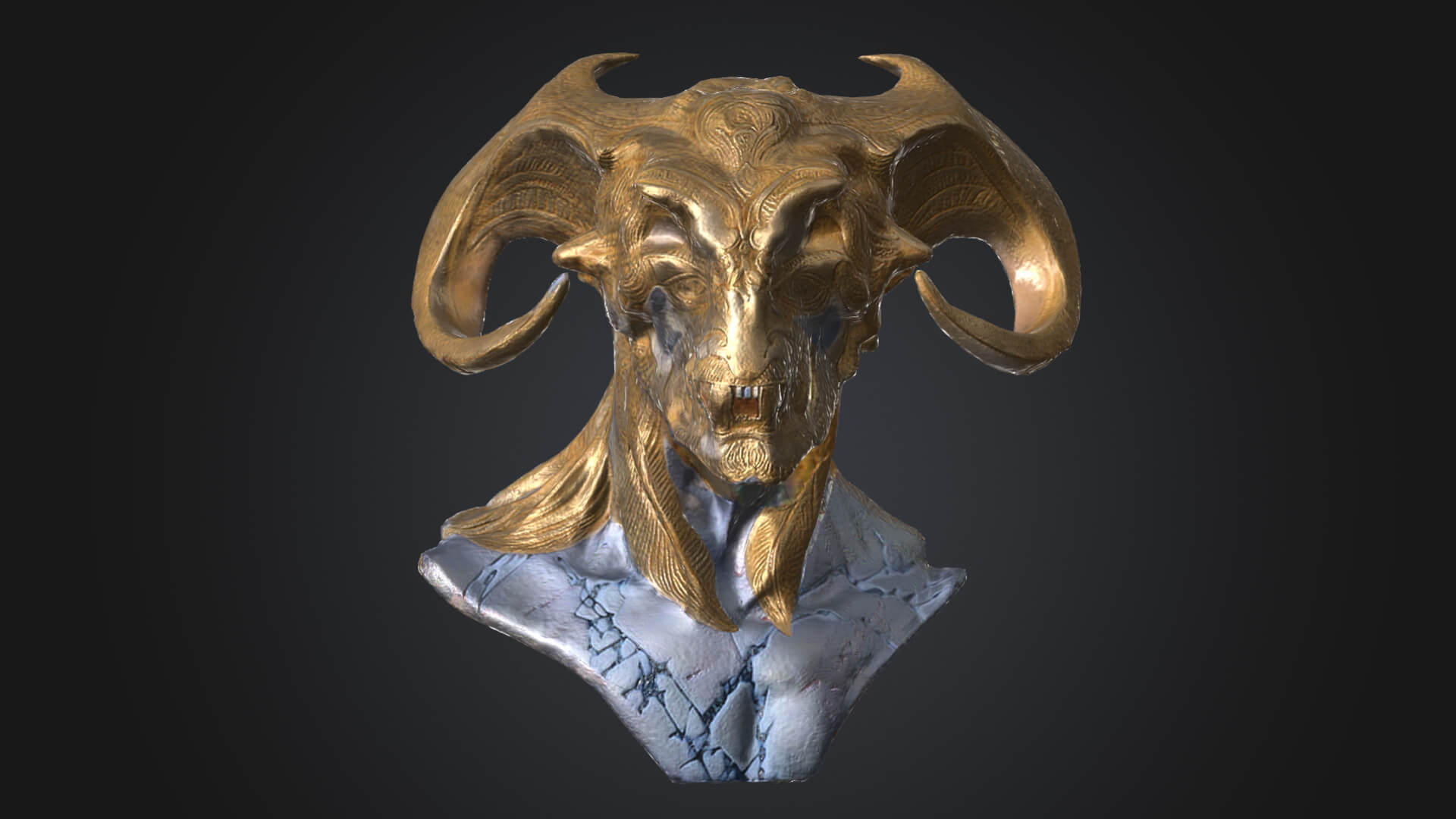 Demon Statue 2 - 3D Model by Johny1981